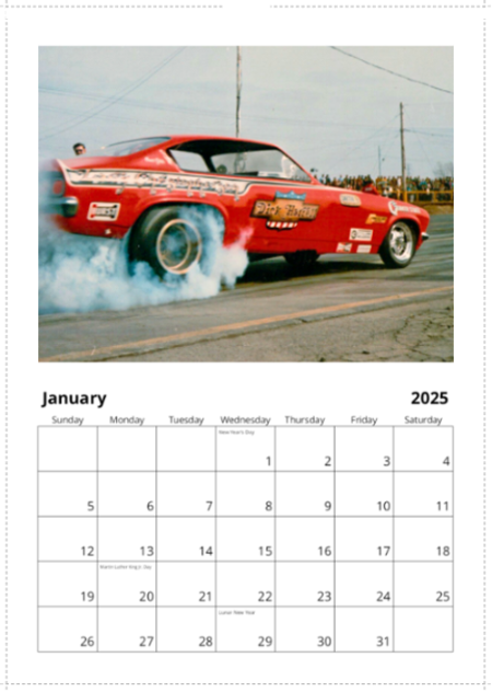 2025 Detroit Dragway® Calendar